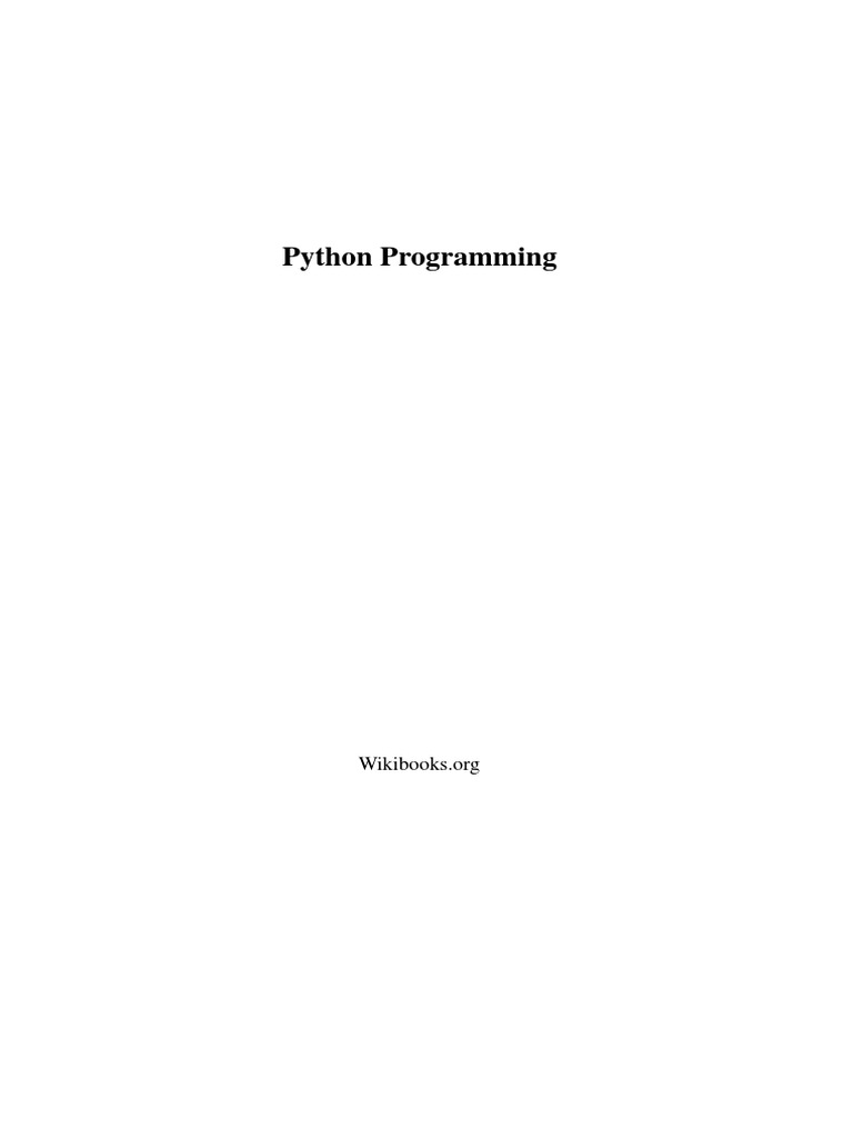 Python Programming | PDF