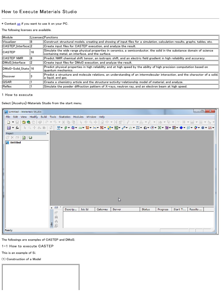 How To Execute Materials Studio | Download Free PDF | Solid | Filename