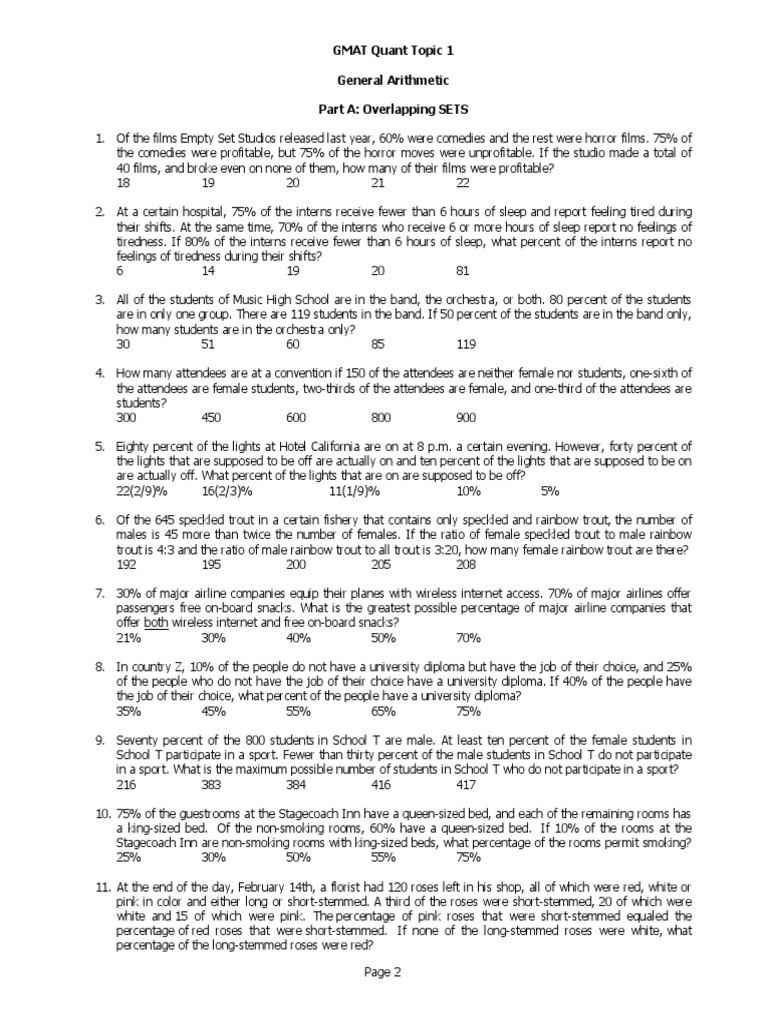 GMAT Quant 700 To 800 Level Questions | PDF | List Price | Speed