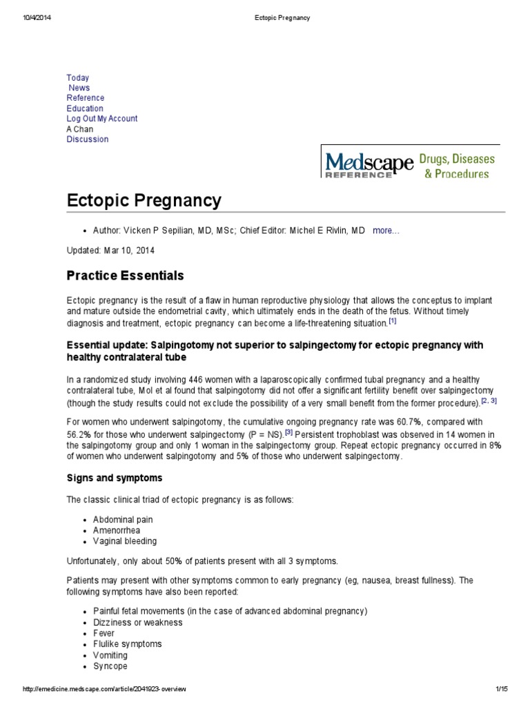 Ectopic Pregnancy | PDF | Birth Control | Pregnancy