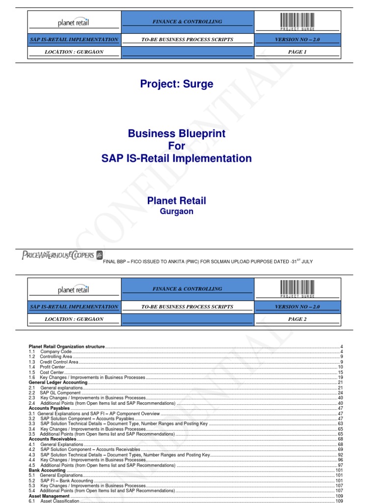 Fico BBP For Sap Is Retail Implementation | PDF | Balance Sheet ...