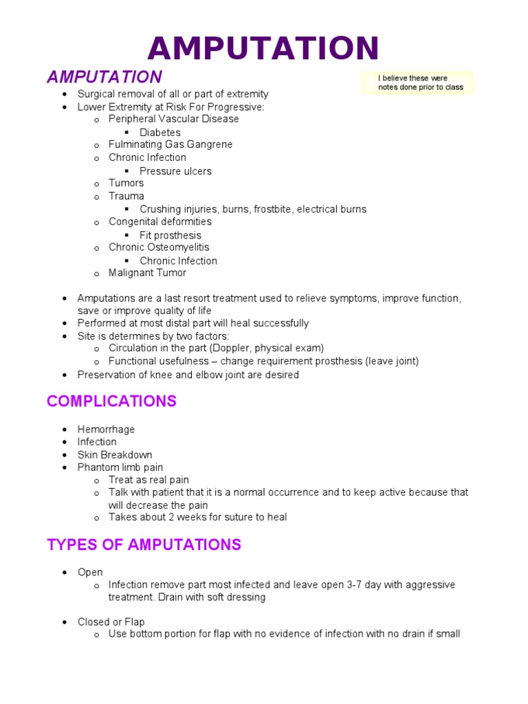 AMPUTATION | PDF | Amputation | Prosthesis