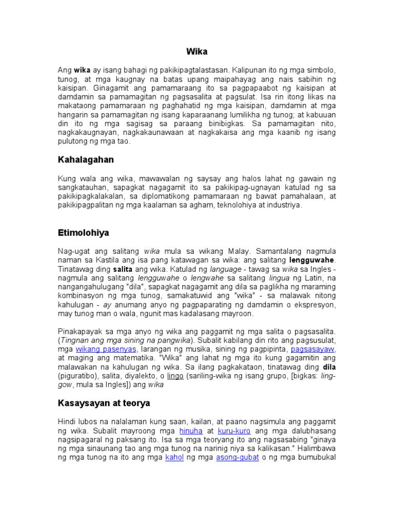 Wika | PDF