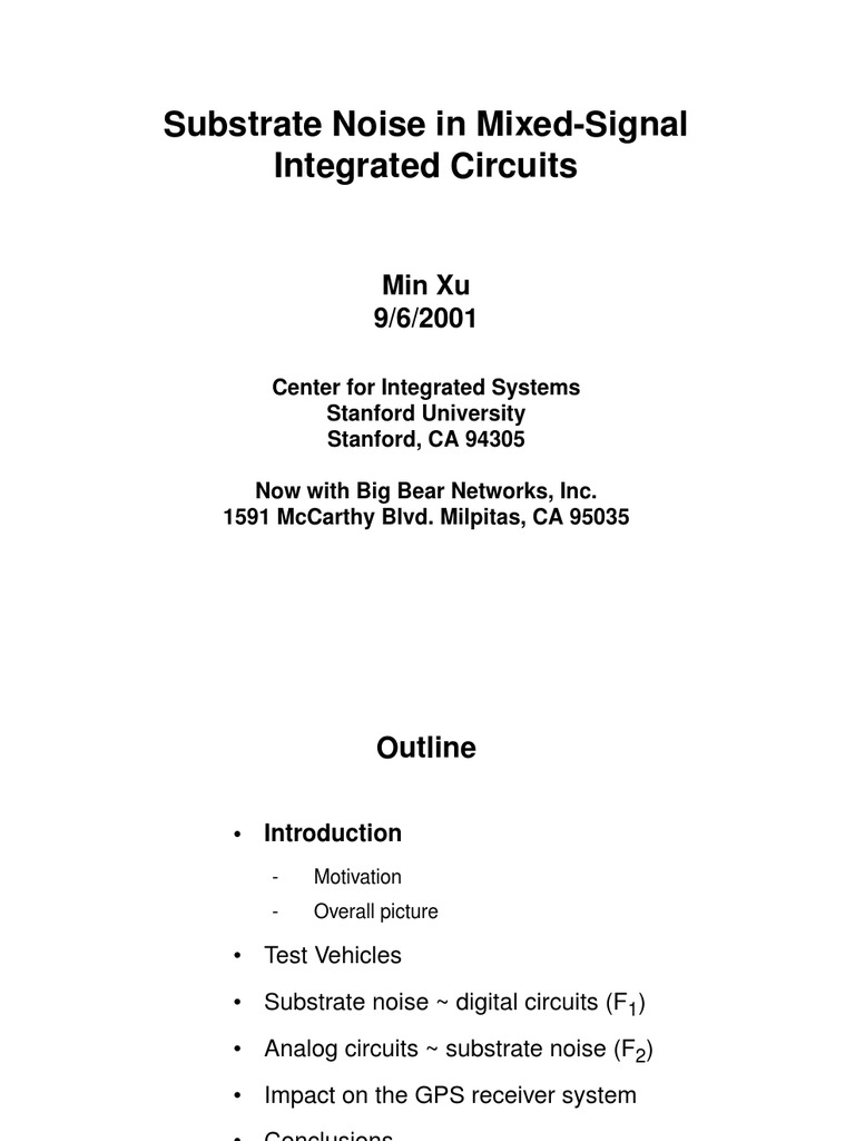 #Effect of Substrate Noise On CMOS RF Circuits | PDF | Electronic Circuits | Integrated Circuit