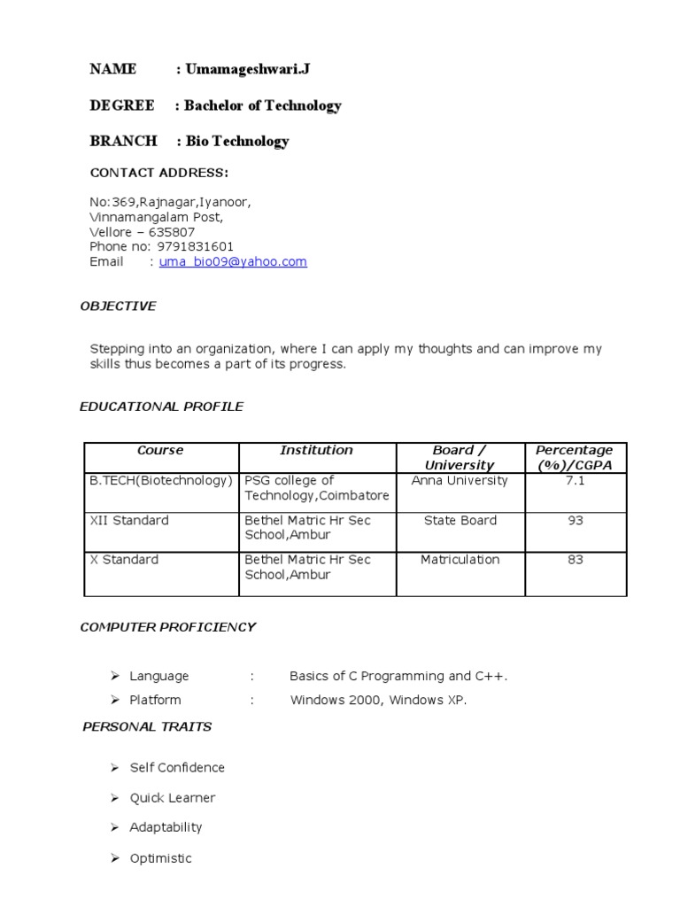 Uma Resume | Download Free PDF | Behavior Modification | Learning