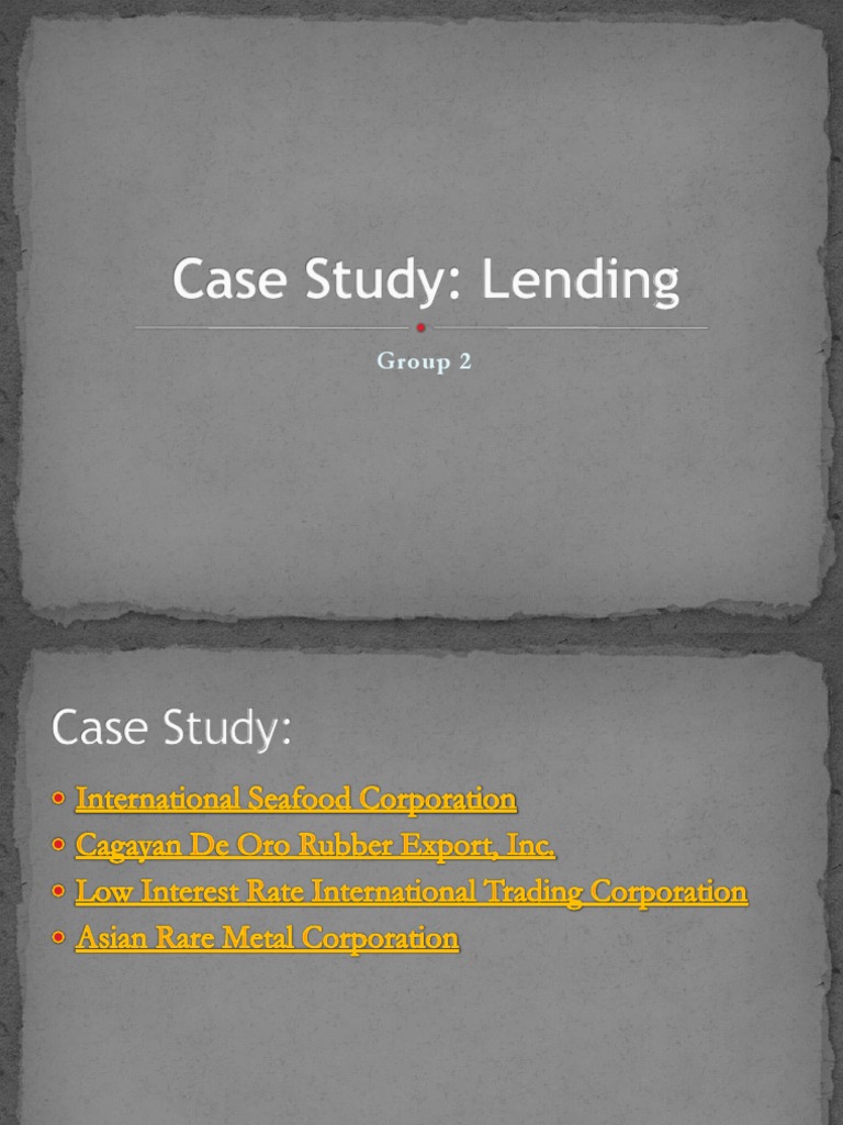 Sample Case Study | Download Free PDF | Loans | Collateralized Debt ...