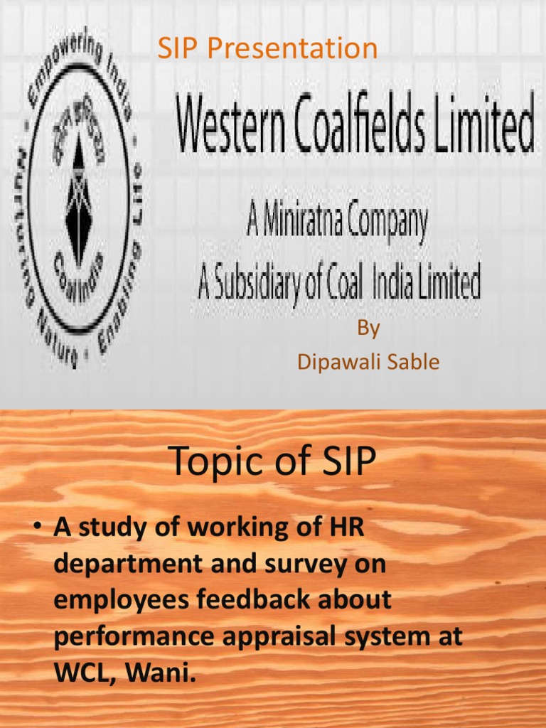SIP Presentation | Performance Management | Performance Appraisal ...