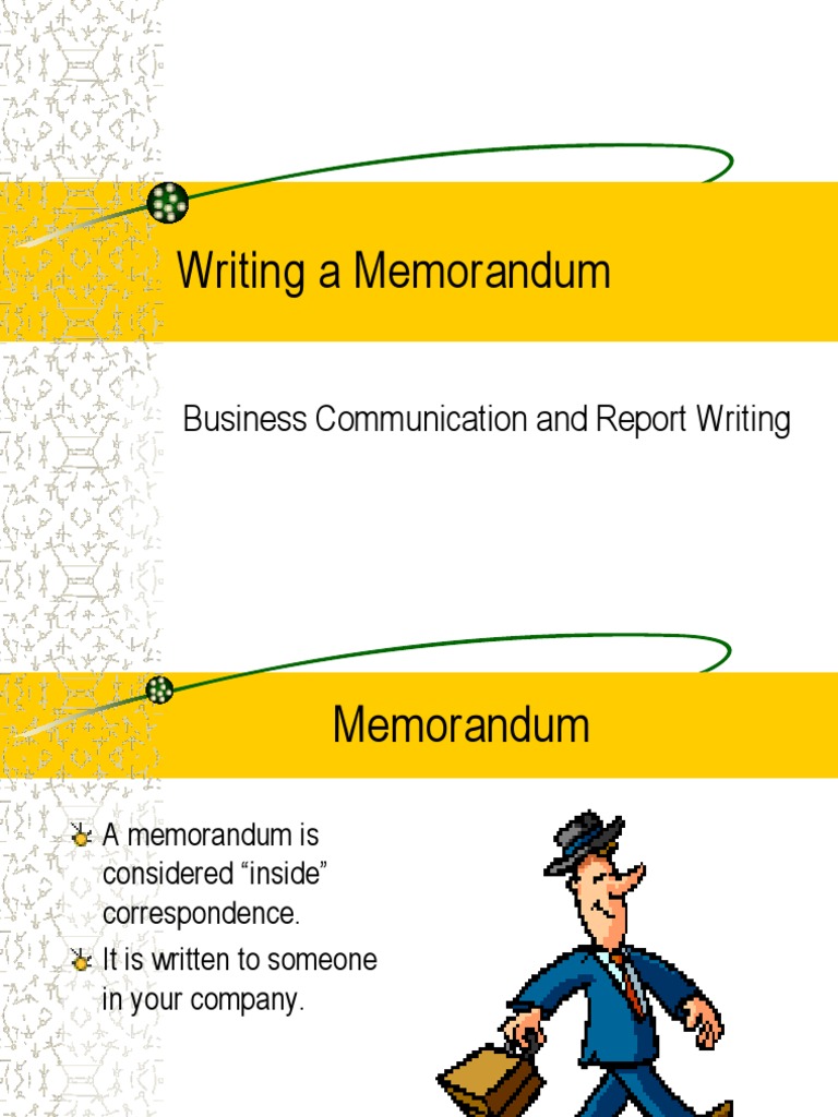 Writing a Memorandum | Memorandum | Text