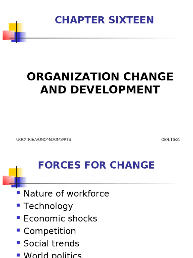 Chapter Sixteen: Organization Change and Development | PDF | Change ...
