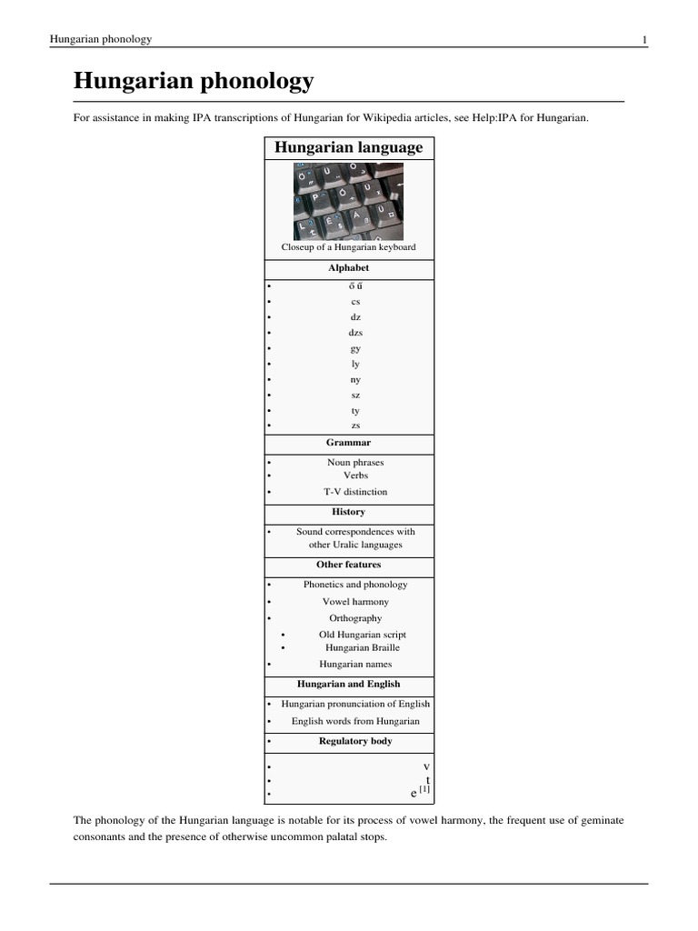 Hungarian Phonology | PDF | Semiotics | Philology