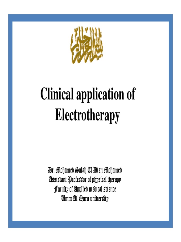 Clinical Application of Electrotherapy | PDF | Physical Therapy | Medical Imaging
