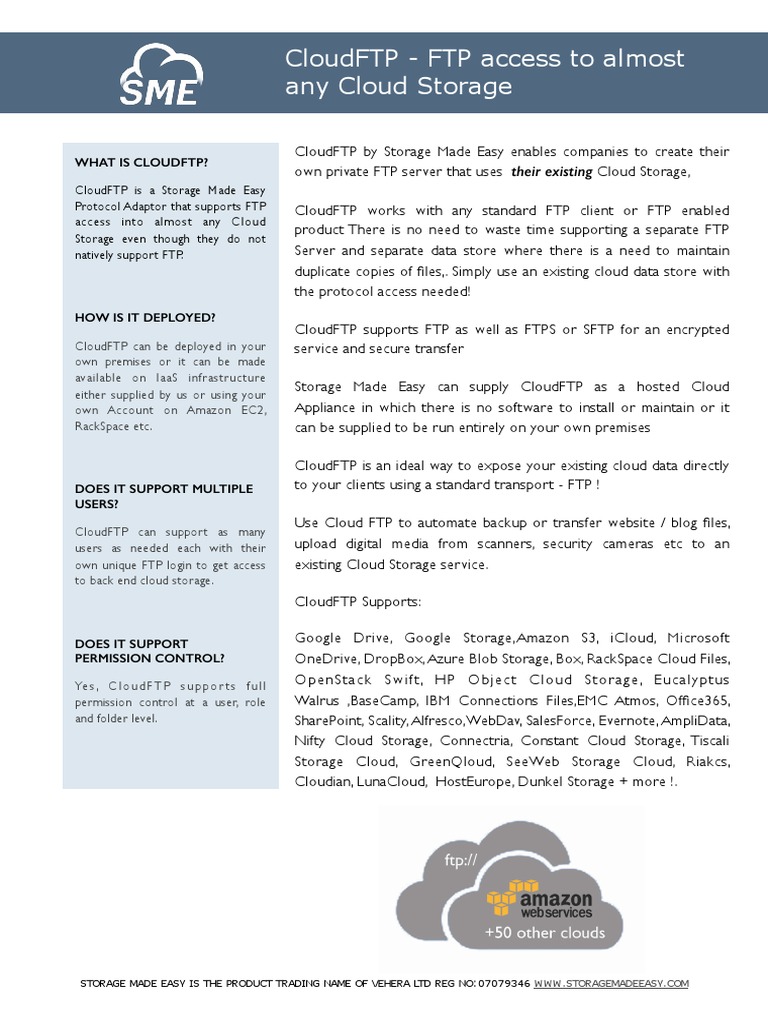 CloudFTP Enables Companies To Create Their Own Private FTP Server That ...