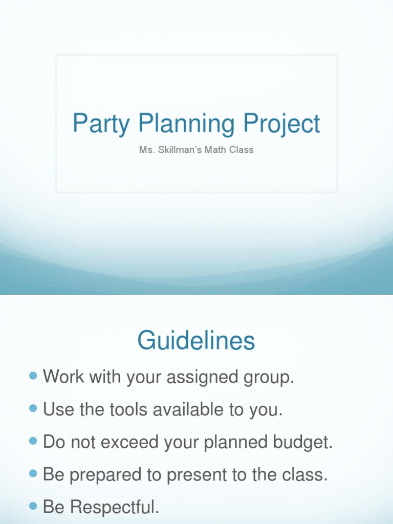 Collaborative Party Planning Guidelines | PDF