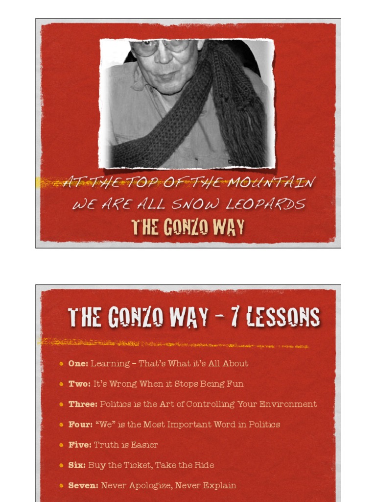 The Gonzo Way: 7 Life Lessons | PDF