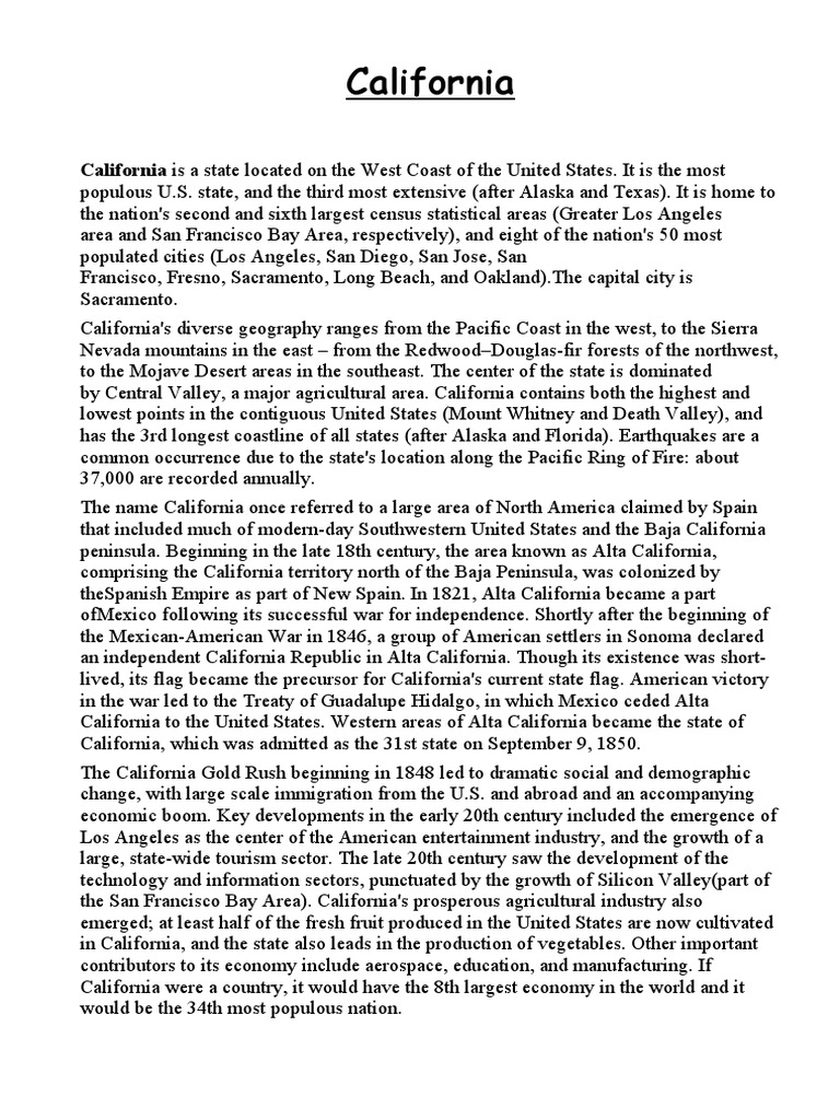 California | PDF | California | Rain