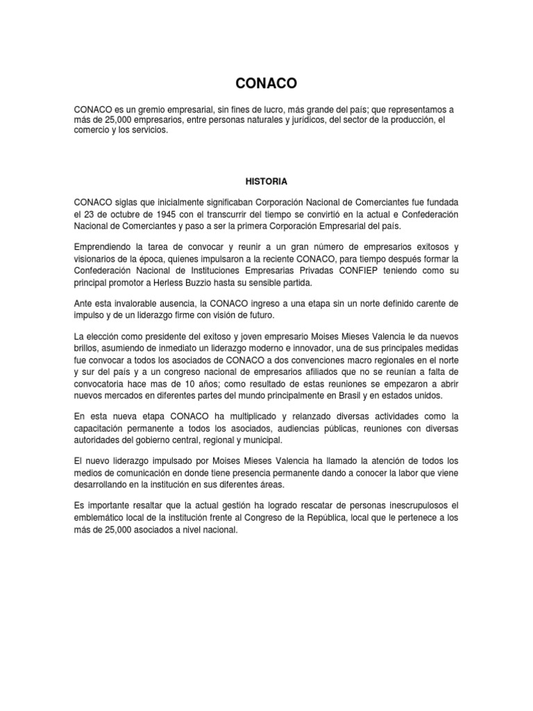 CONACO | PDF | Contabilidad | Economias