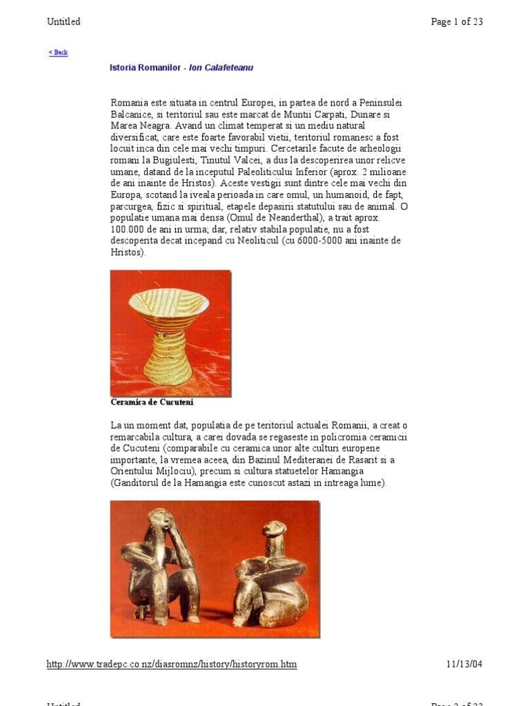 Scurta Istorie Romaneasca Bilingv | PDF