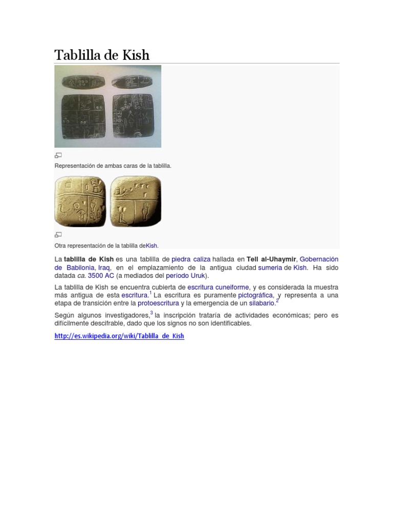 Tablilla de Kish | PDF