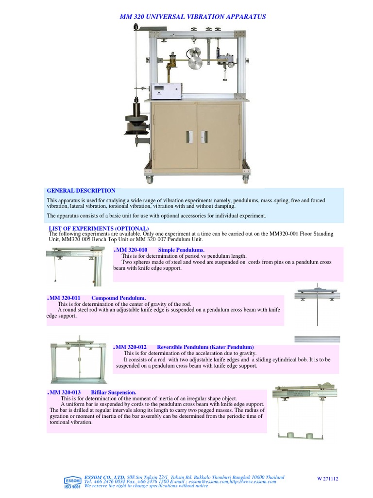 Apparatus | PDF | Pendulum | Axle