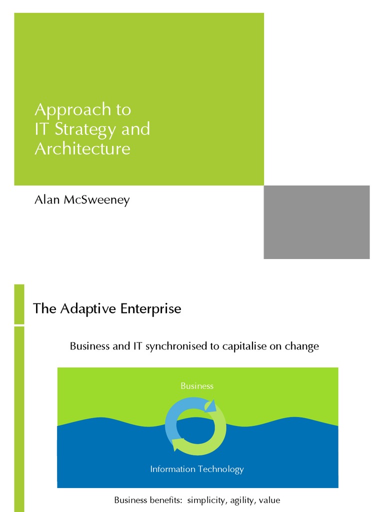 Approach To IT Strategy and Architecture | PDF | Strategic Management ...