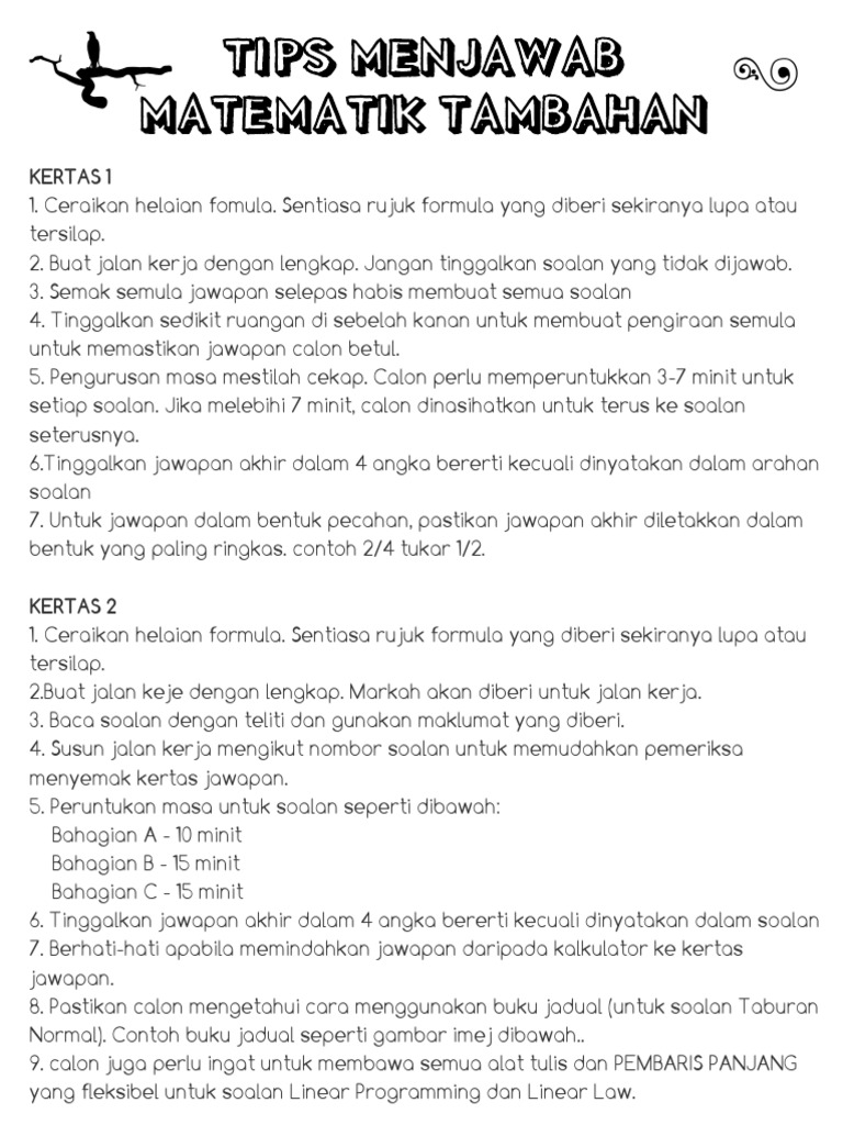 Tips Add Math | PDF