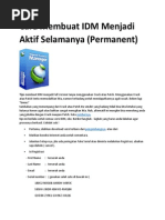 Cara Install Dan Mengaktifkan IDM Gratis | PDF