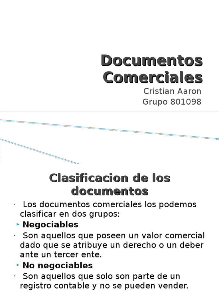 Documentos Comerciales | PDF | Cheque | Pagaré