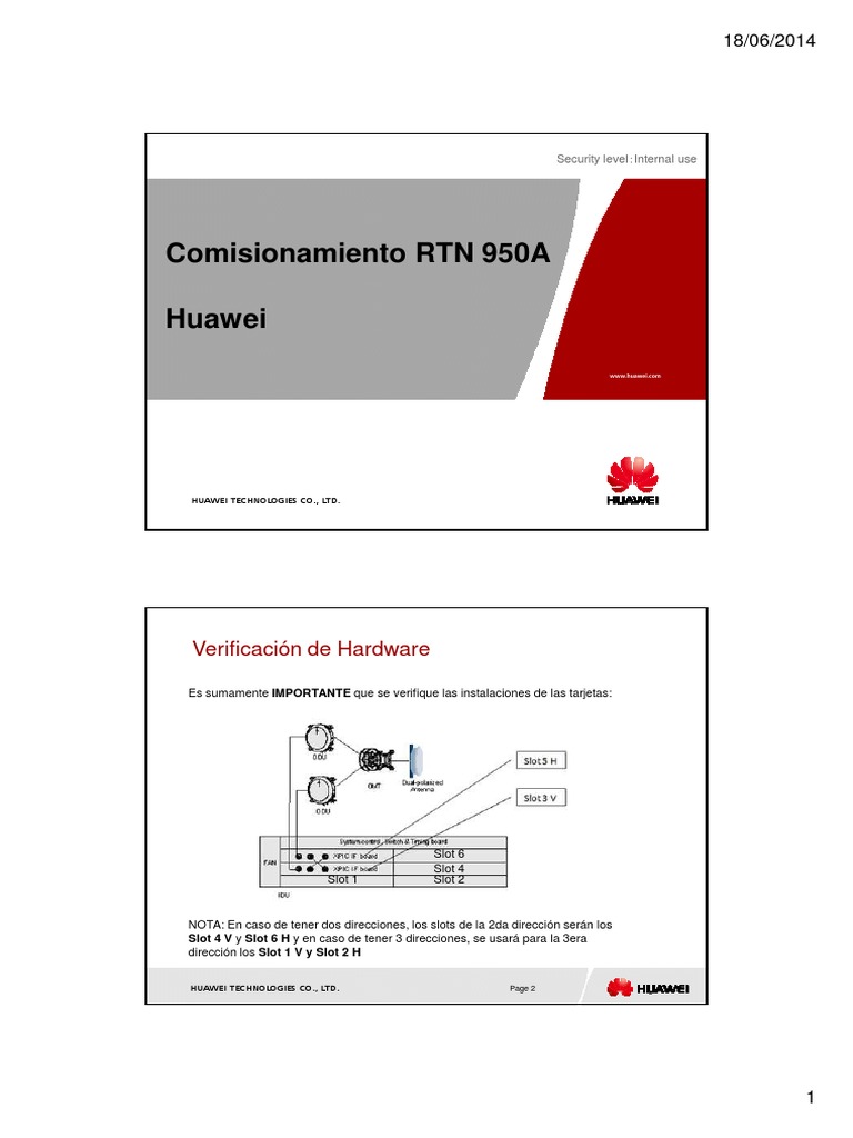 Comisionamiento RTN950A | PDF | Telecomunicaciones | Red de arquitectura