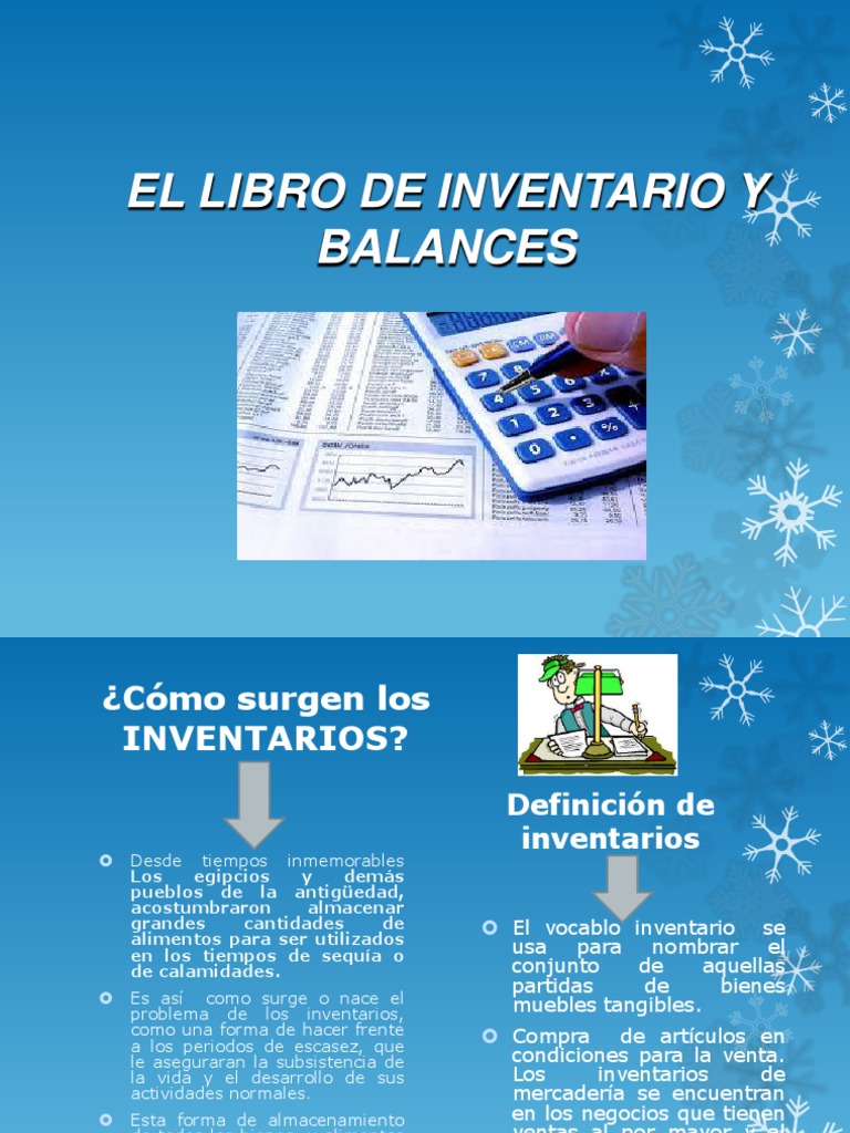 Libro de Inventario y Balances | PDF | Contabilidad | Inventario
