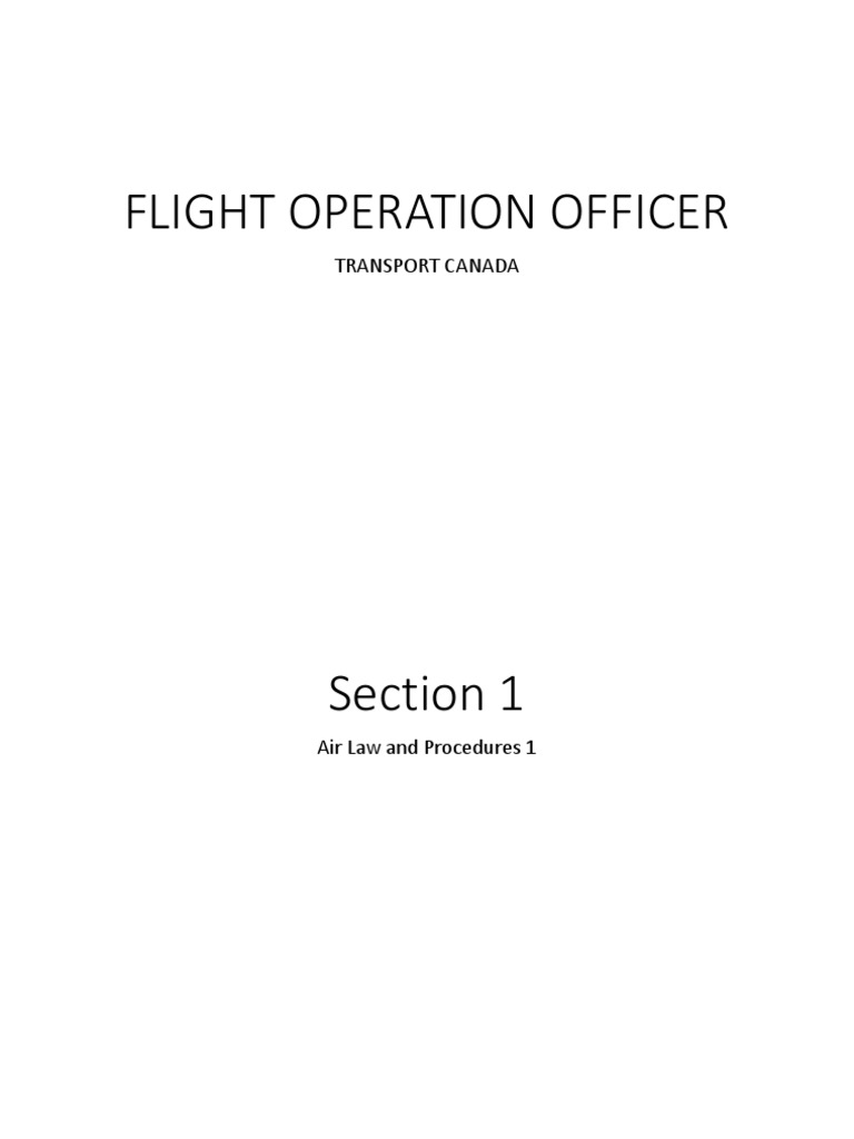 Flight Operation Officer | PDF
