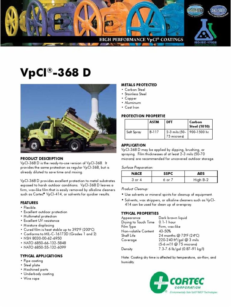 VpCI-368 D | PDF | Rust | Steel