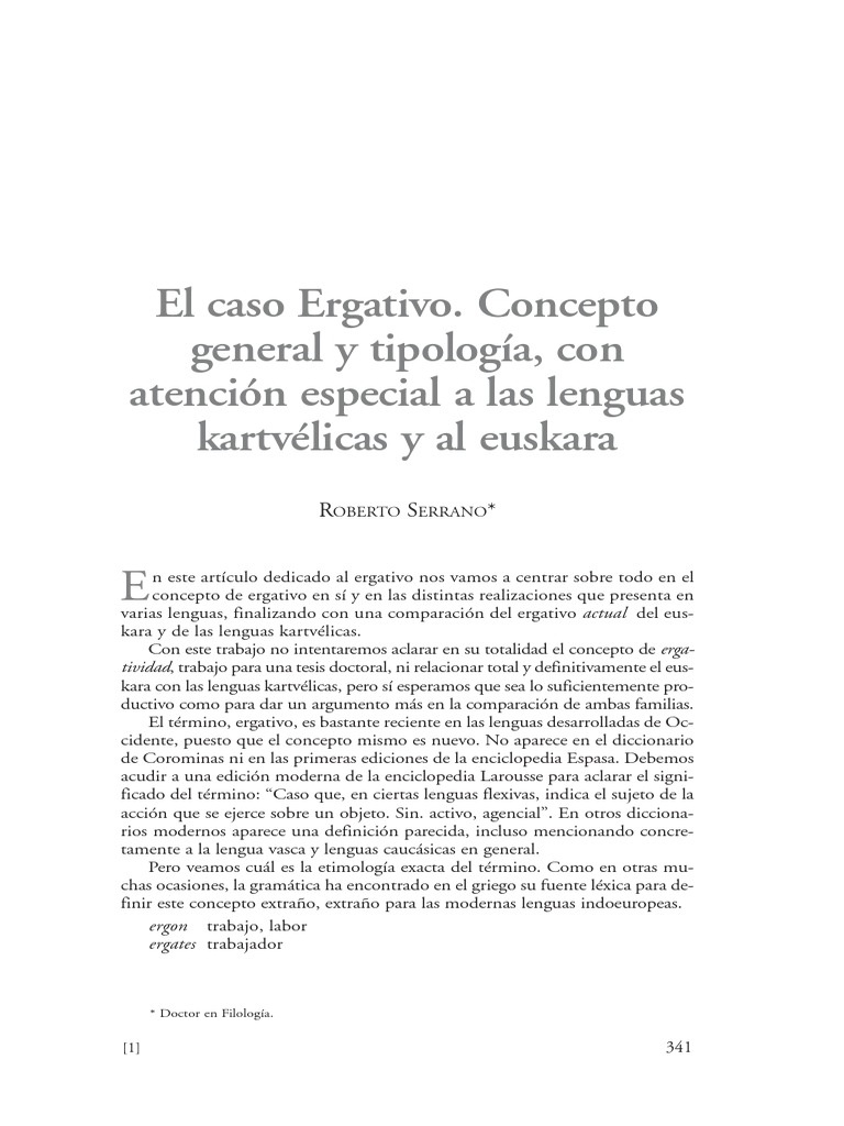 Exploring the Concept of Ergativity: A Comparative Analysis of Ergative ...