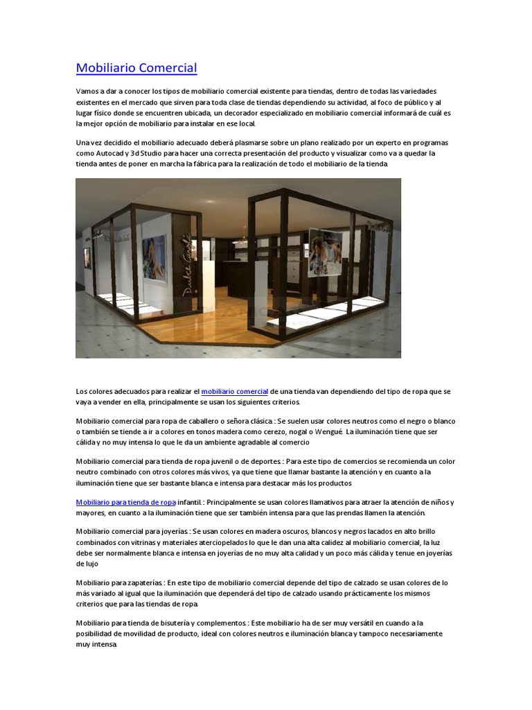Mobiliario Comercial | PDF | Mueble | Color