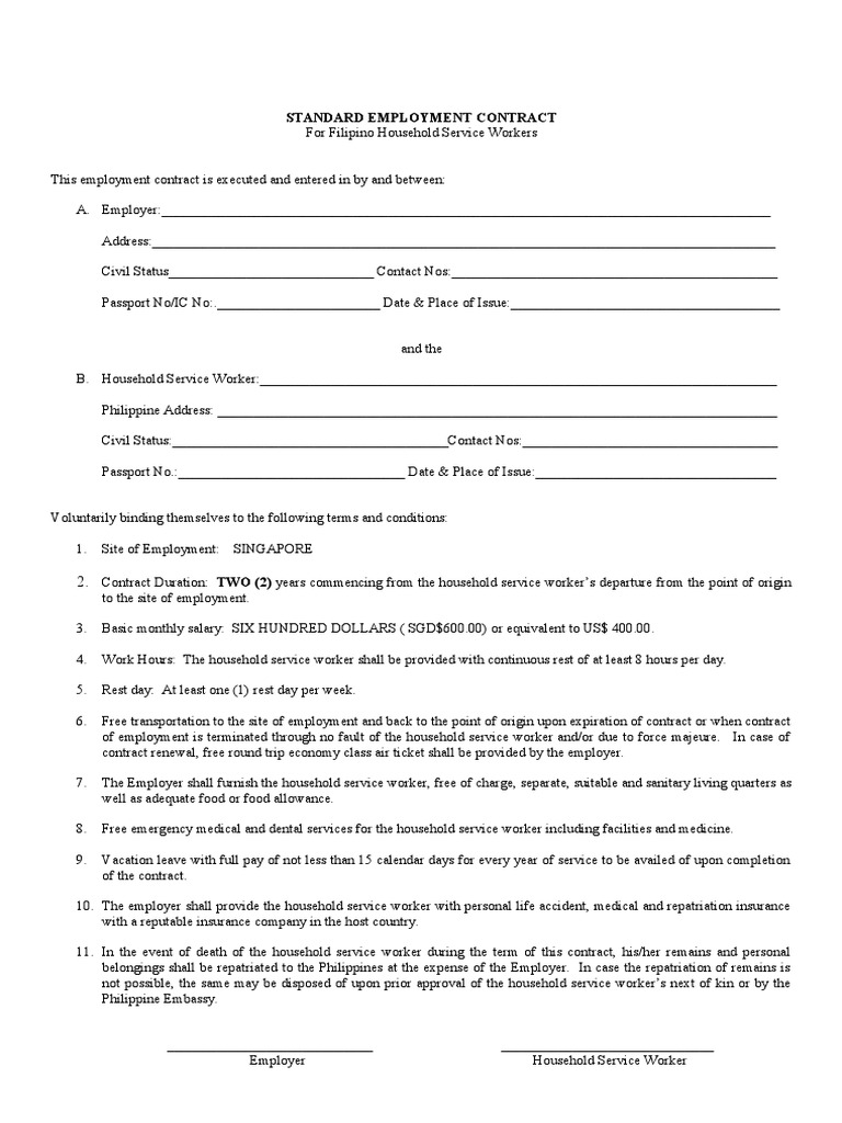 OFW (Sample) | Employment | Government Information