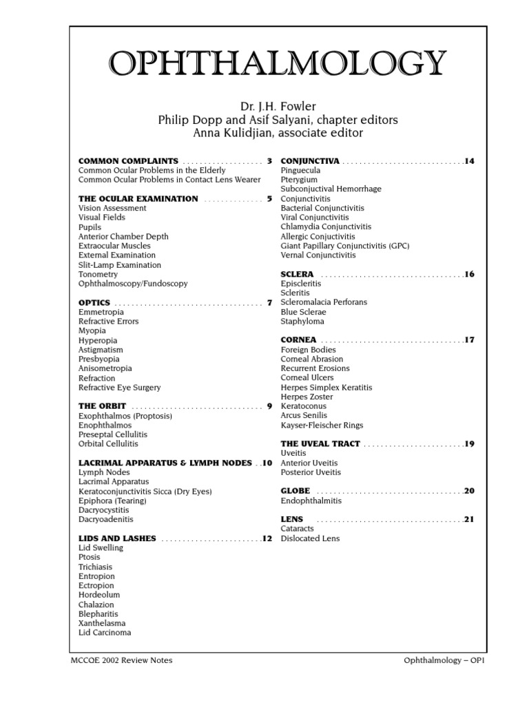 Ophthalmology | PDF | Cataract | Human Eye