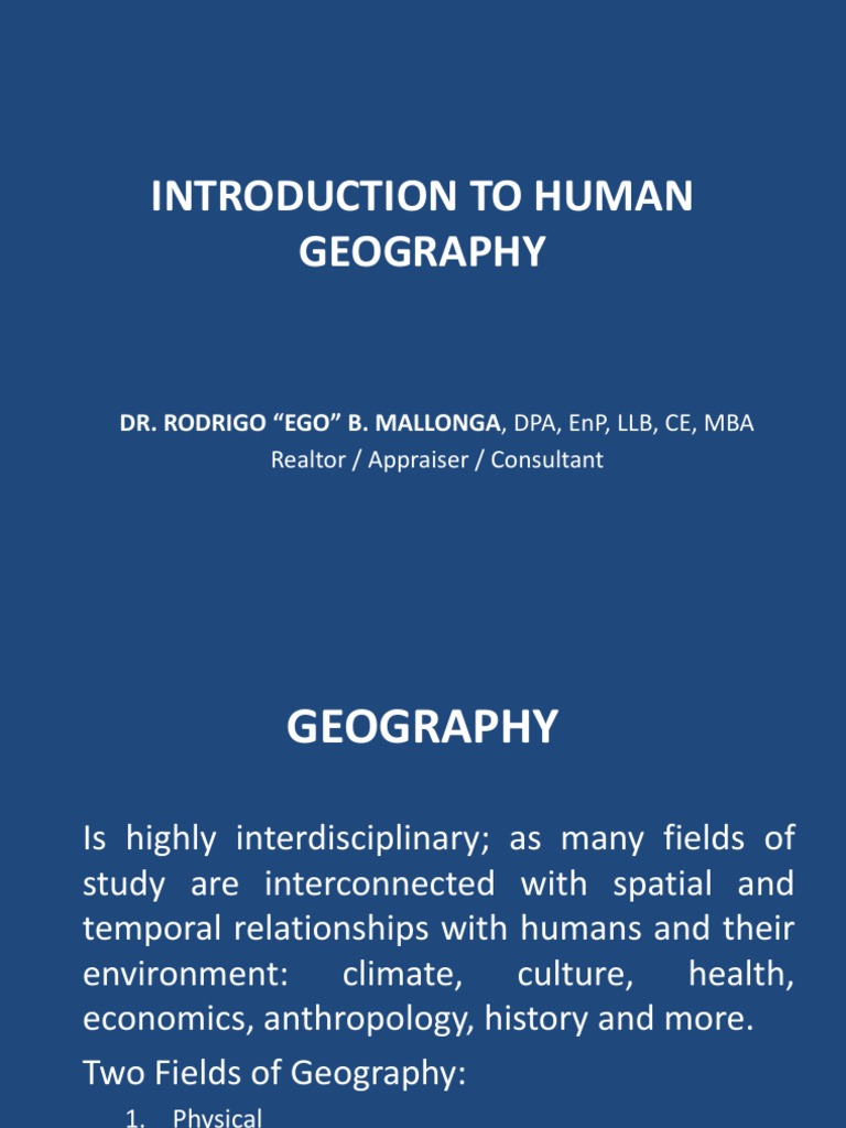 Intro to Human Geography | PDF | Geography | Map