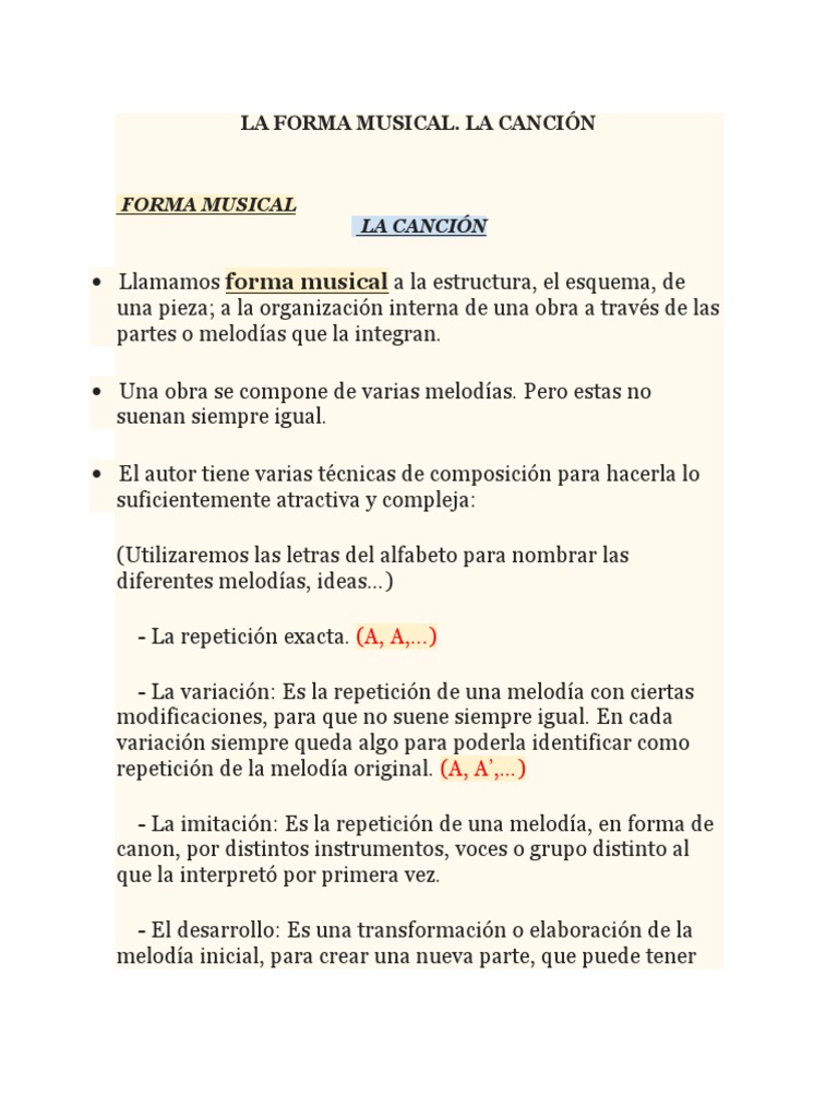 La Forma Musical | PDF