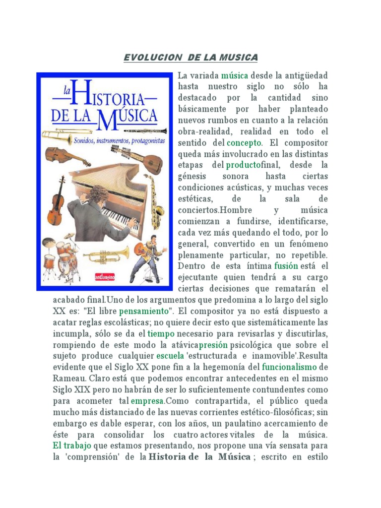 Evolucion de La Musica | PDF | Wolfgang Amadeus Mozart | Música clásica