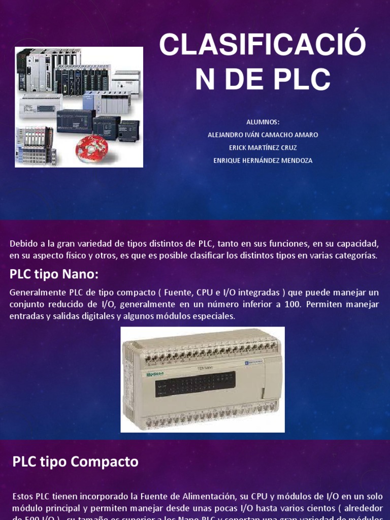 Clasificacion de PLC | Descargar gratis PDF | Controlador lógico ...