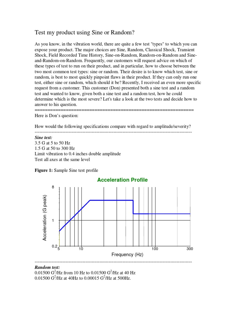 Sine vs. Random Vibration Testing Guide | PDF | Spectral Density ...
