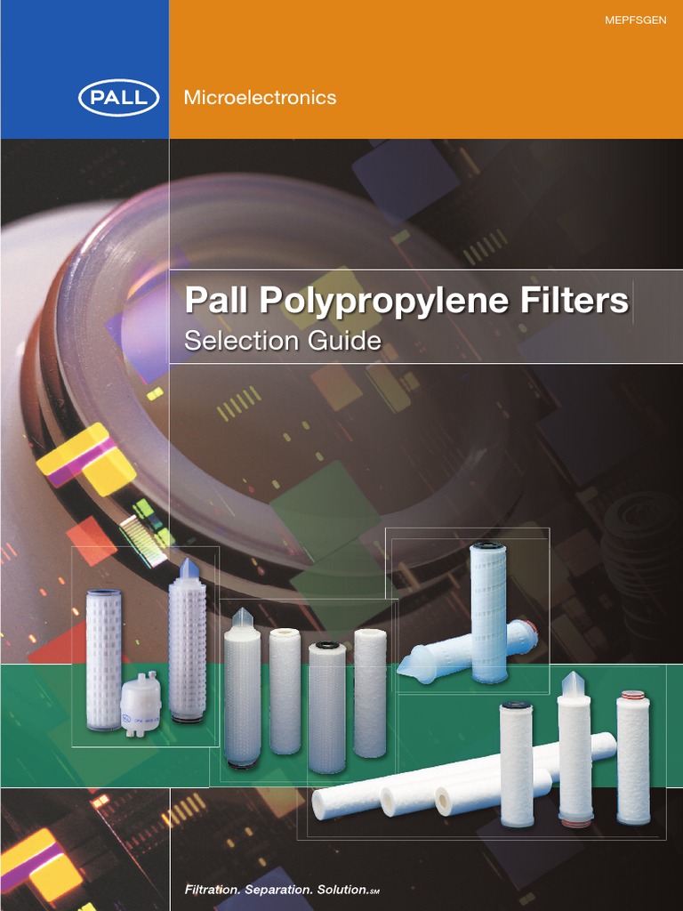 Pall Filter Selection Guide | PDF | Filtration | Chemical Engineering