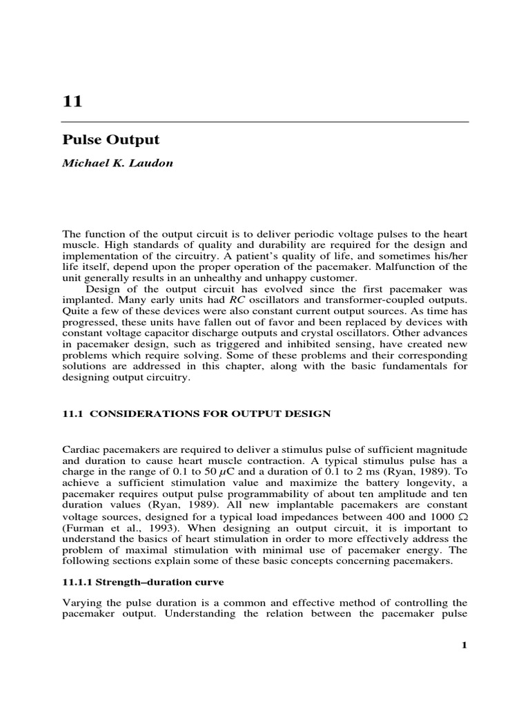 Cardiac Pacemaker Design | PDF | Artificial Cardiac Pacemaker | Capacitor
