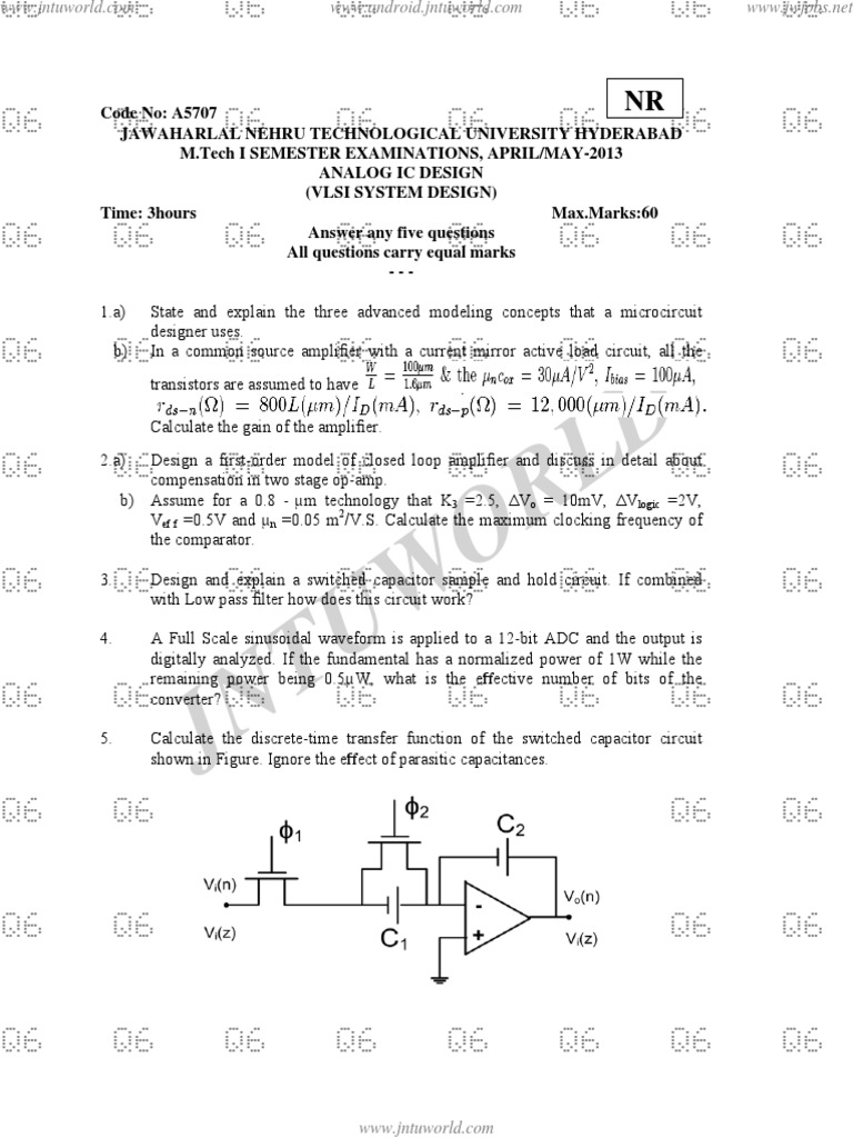 Analog Ic Design | PDF | Analog To Digital Converter | Sampling (Signal ...
