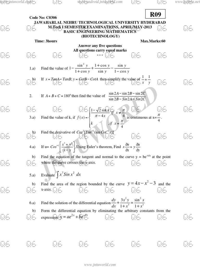Basic Engineering Mathematics | PDF | Trigonometric Functions | Sine