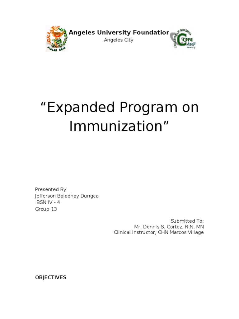 Expanded Immunization Program Overview | PDF | Rtt | Diseases And Disorders