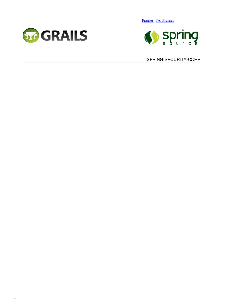 Grails Spring Security Core Plugin User Guide Pdf Password Authentication