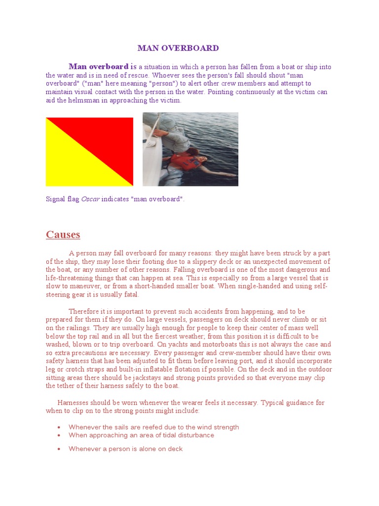 Man Overboard I | PDF | Boats | Watercraft