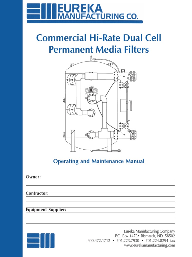 Dual Media Filters - O&M - Manual | Download Free PDF | Pipe (Fluid ...