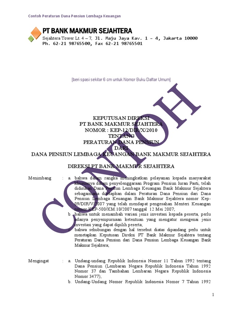 Contoh PDP DPLK | PDF