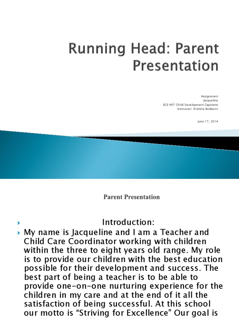 Parent Presentation | Download Free PDF | Child Development | Relationships
